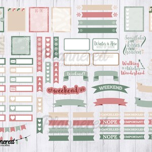 December Digital Stickers, 500+ Digital December Sticker Set ...