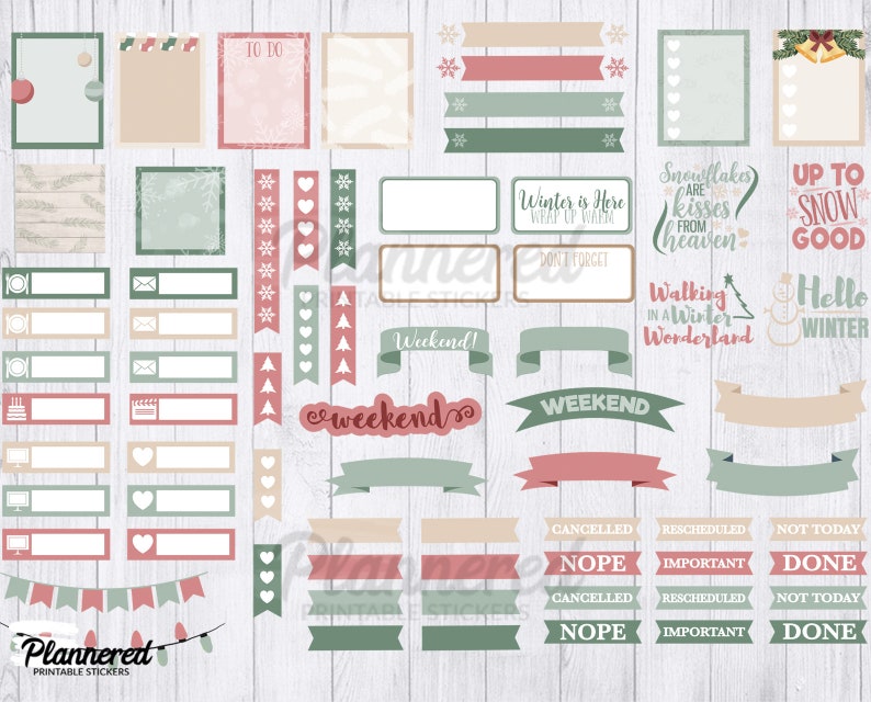 December Digital Stickers 500 Digital December Sticker Set - Etsy