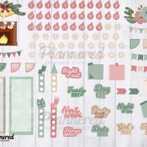December Digital Stickers, 500+ Digital December Sticker Set ...