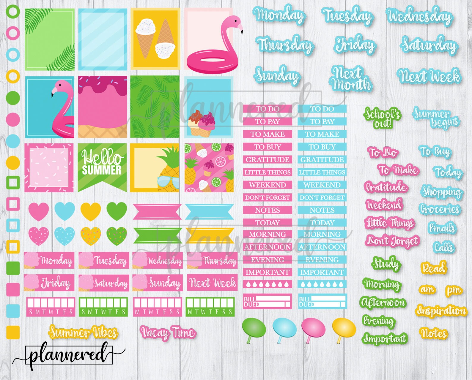 Summer Digital Stickers 500 Bright Summer Stickers for Ipad - Etsy