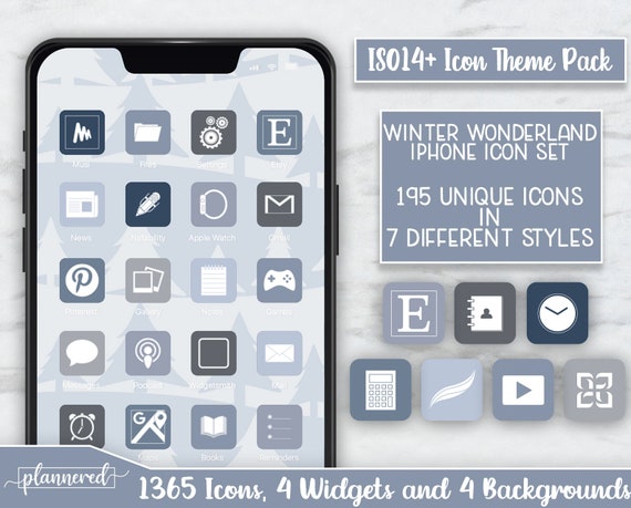 Digital Drawing & Illustration Winter Widgets Winter Snow App Icons ...