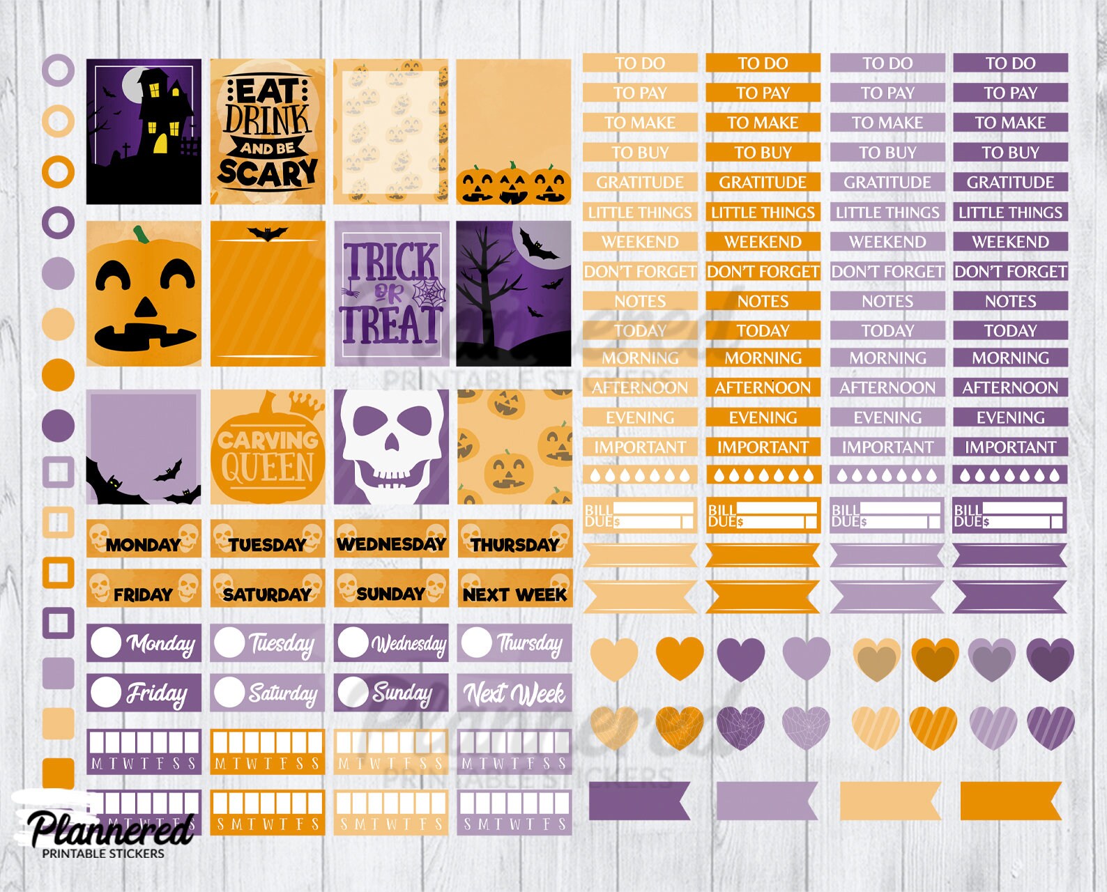 Halloween Digital Stickers 500 digital halloween stickers | Etsy