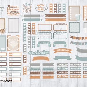 Coffee Digital Stickers, 500+ Coffee Lover Digital Sticker Set ...