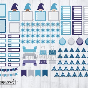 Winter Gnomes Digital Stickers, 600+ Winter Gnome Life Digital Stickers ...