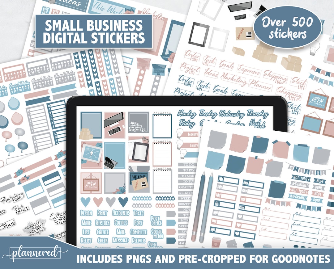 Small Business Digital Stickers, 600+ Home Craft Business Digital ...