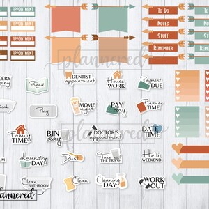 Boho Home Digital Stickers, 500+ Digital Cozy Boho Home Sticker Set ...