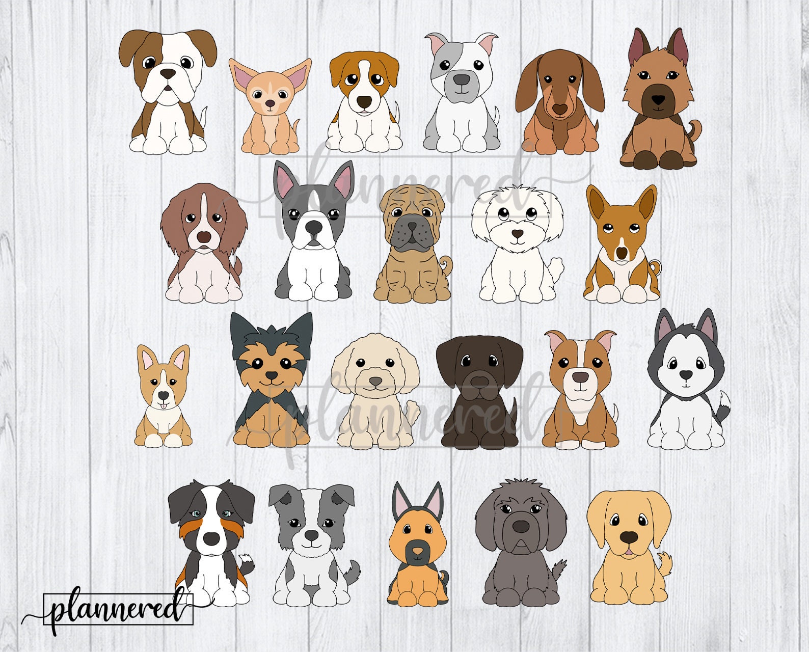 Dog Pet Care Digital Stickers, 600+ Dog Care Digital Sticker Set ...