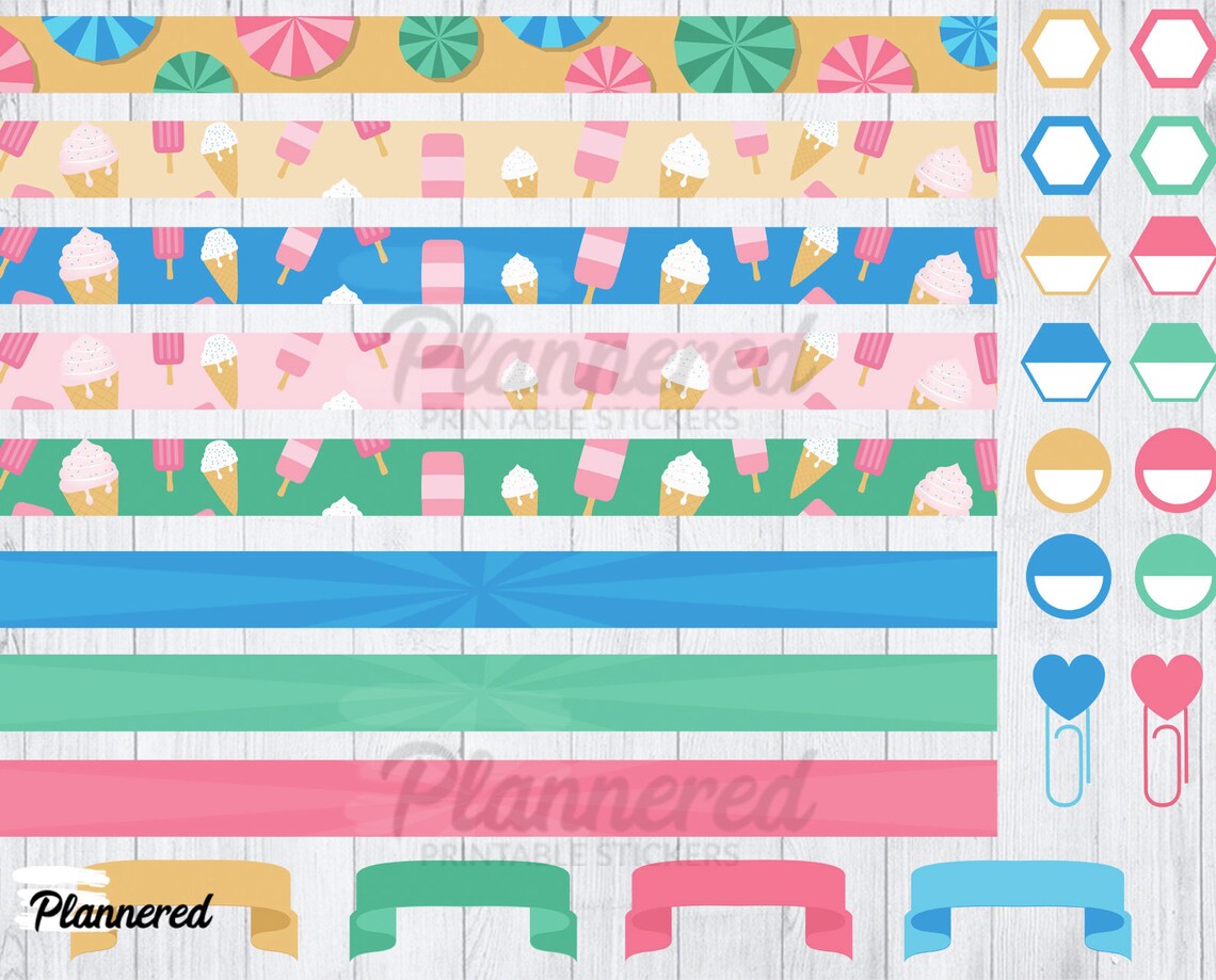 July Digital Stickers 500 Digital July Summer Sticker Set - Etsy