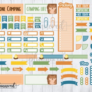 Camping Digital Stickers, 500+ Digital Sticker Set for Camping ...