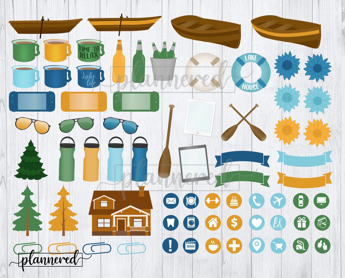 Lake House Digital Stickers, 602 Lake Life Digital Sticker Set ...