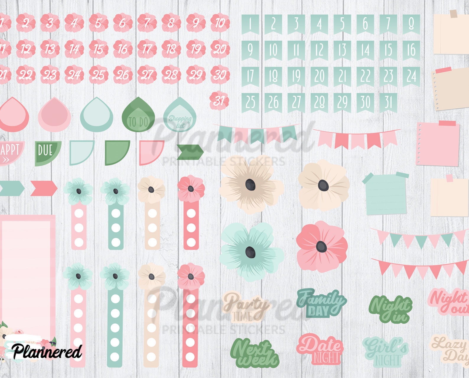 May Digital Stickers, 500 May Monthly Digital Stickers, Precropped ...