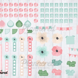 May Digital Stickers, 500 May Monthly Digital Stickers, Precropped ...