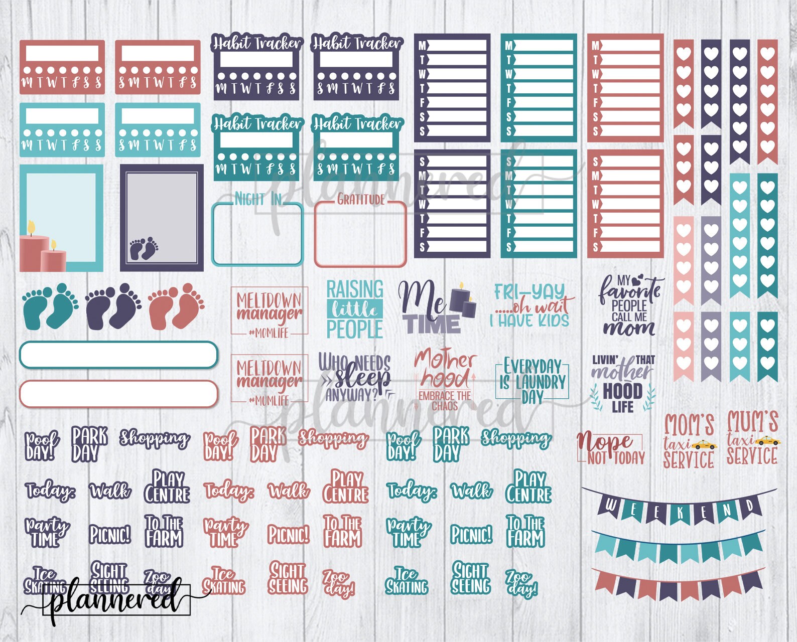 Mom Digital Stickers, Preschool Kids Digital Sticker Set, 600 ...