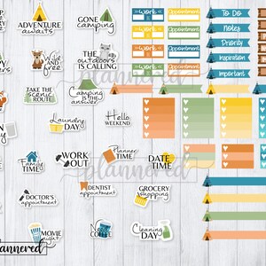 Camping Digital Stickers, 500+ Digital Sticker Set for Camping ...