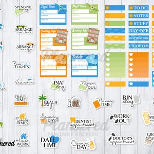 Vacation Digital Stickers, 500+ Digital Vacation Sticker Set ...