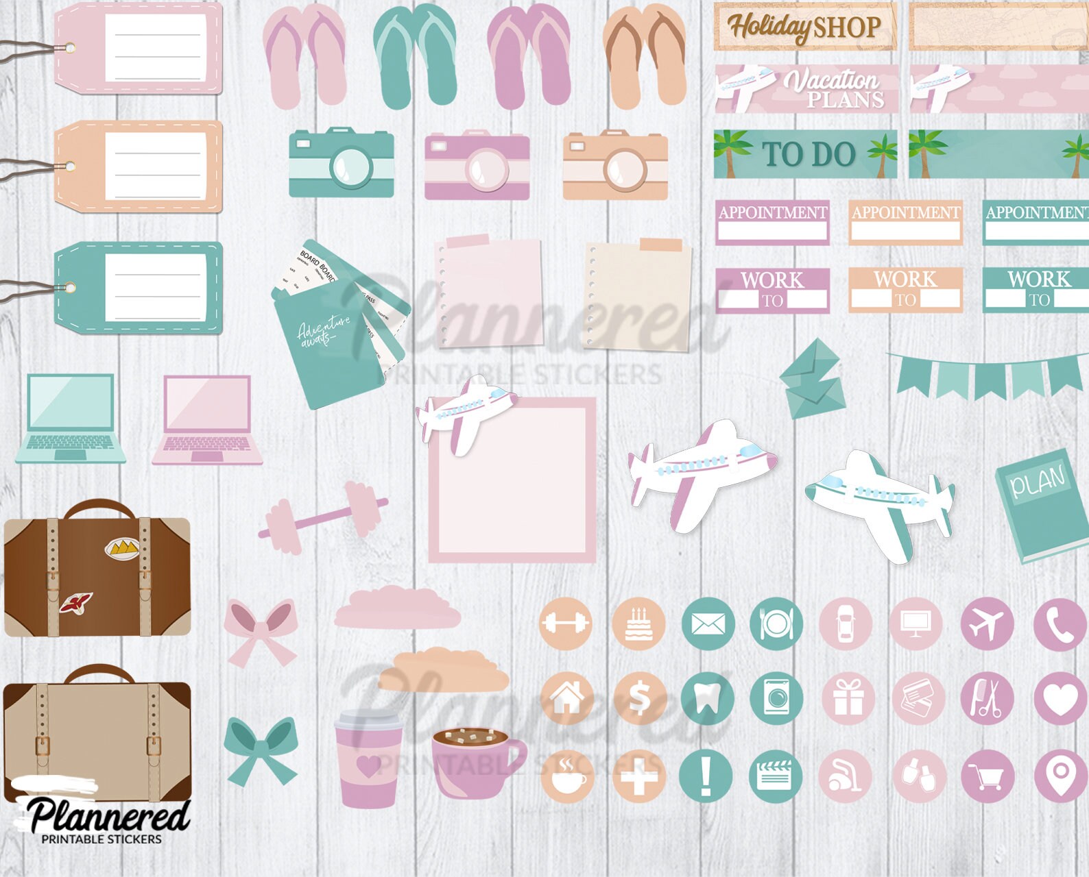 Wanderlust Digital Stickers 500 Digital Travel Sticker Set - Etsy