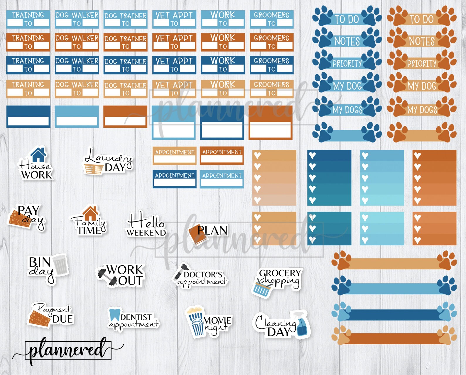 Dog Pet Care Digital Stickers, 600+ Dog Care Digital Sticker Set ...