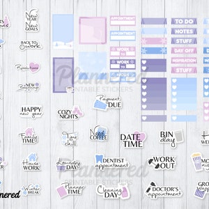 January Digital Stickers, 500+ Digital January Sticker Set, Precropped ...