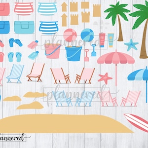 Beach Days Digital Stickers, 600+ Summer Digital Sticker Set ...