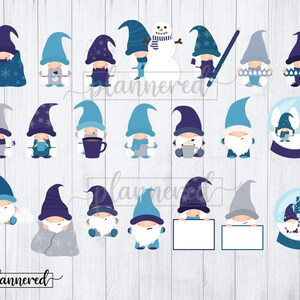 Winter Gnomes Digital Stickers, 600+ Winter Gnome Life Digital Stickers ...