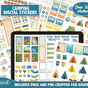 Camping Digital Stickers, 500+ Digital Sticker Set for Camping ...