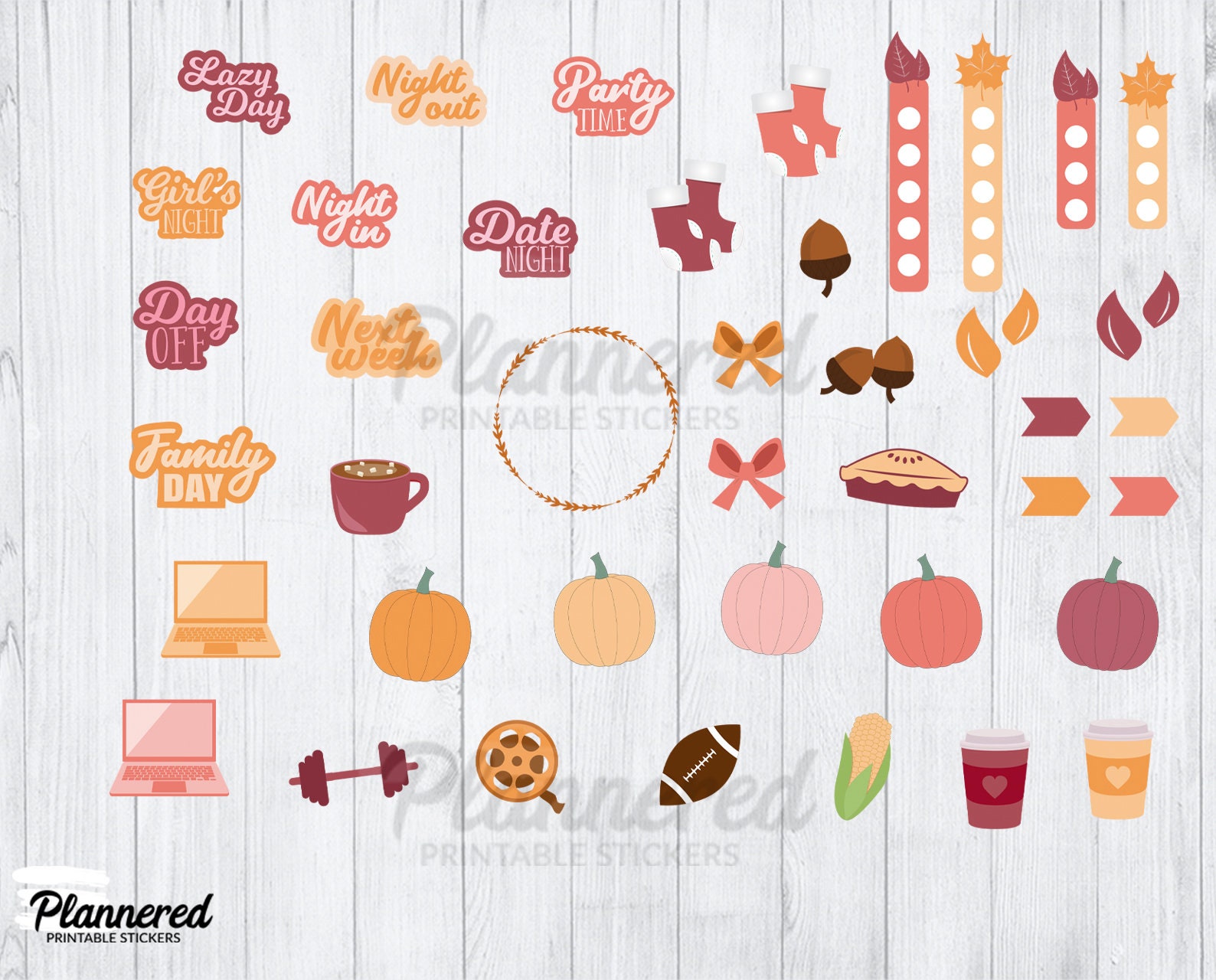 Fall Digital Stickers 500 Digital Fall Stickers Precropped - Etsy