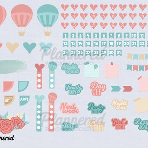 February Digital Stickers, 500+ Digital February Sticker Set ...