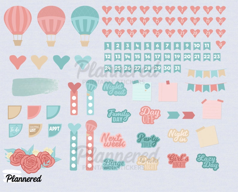 February Digital Stickers 500 Digital February Sticker Set - Etsy