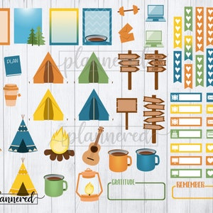Camping Digital Stickers, 500+ Digital Sticker Set for Camping ...