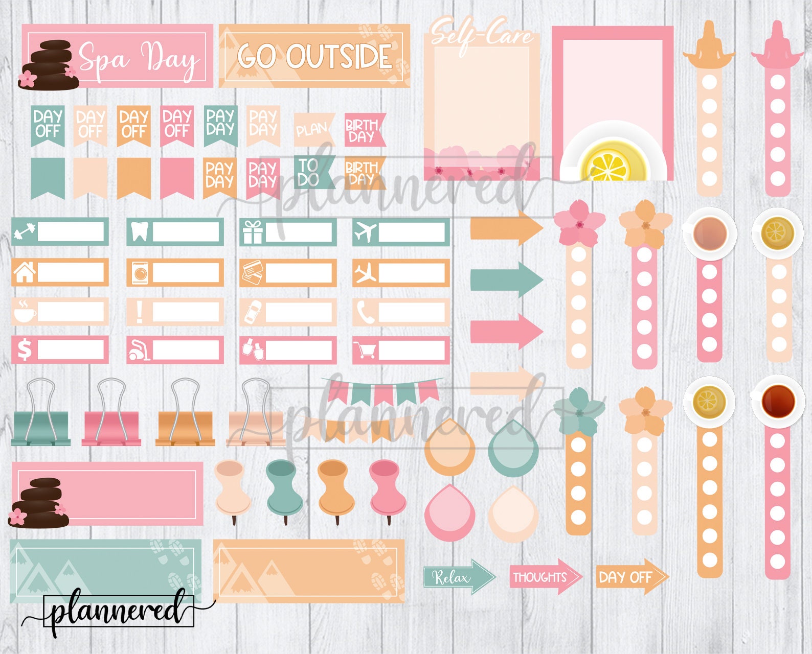 Self-care Digital Stickers, 600+ Enjoy Life Digital Sticker Set ...