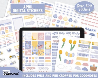 March Digital Stickers, 500+ March Digital Sticker Set, Precropped ...