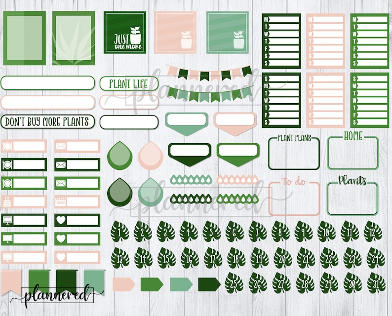 Plant Addict Digital Stickers 500 Digital Crazy Plant Lady | Etsy