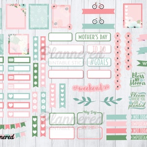 May Digital Stickers, 500 May Monthly Digital Stickers, Precropped ...