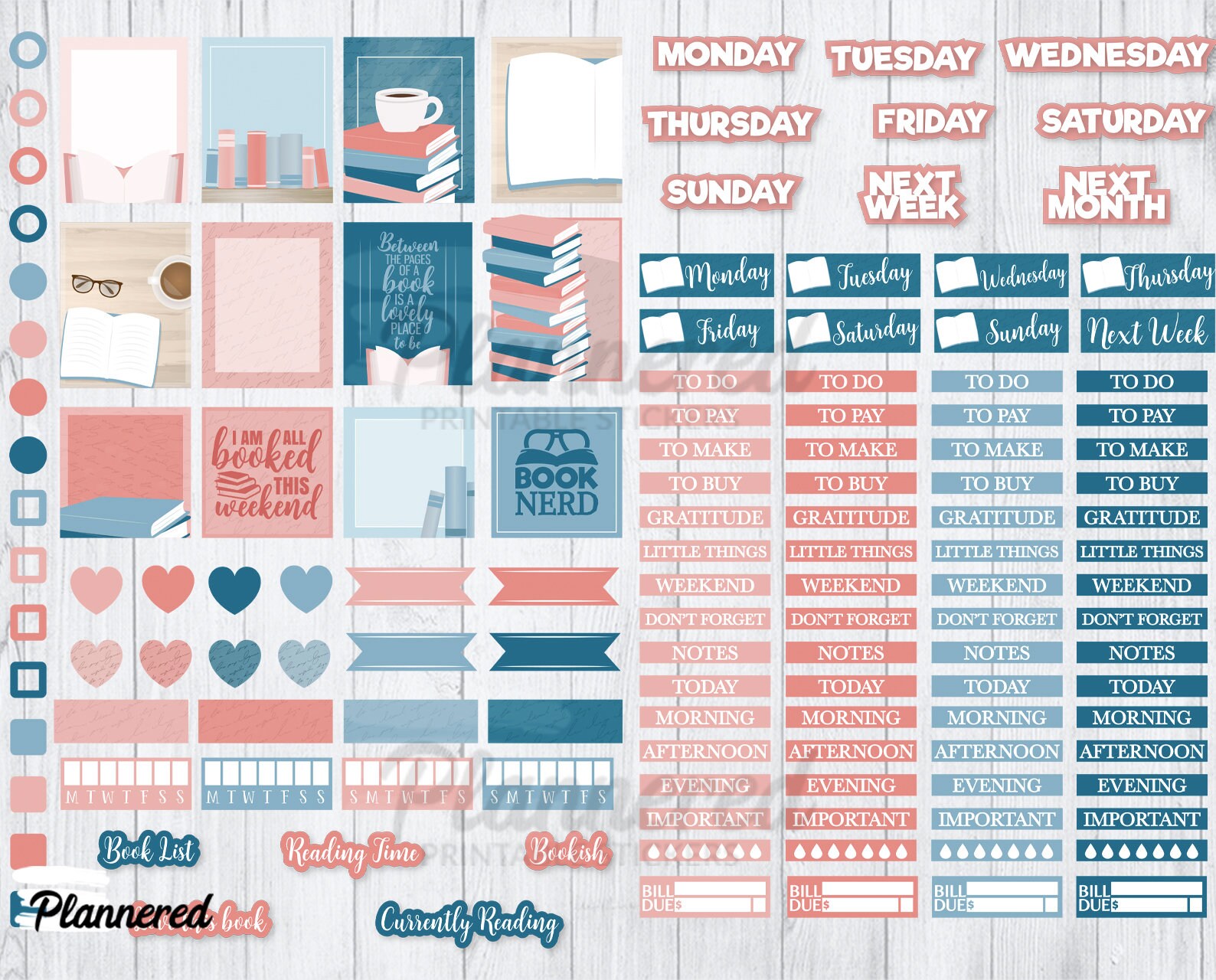 Reading Digital Stickers 500 Digital Book Shelf Sticker Set | Etsy