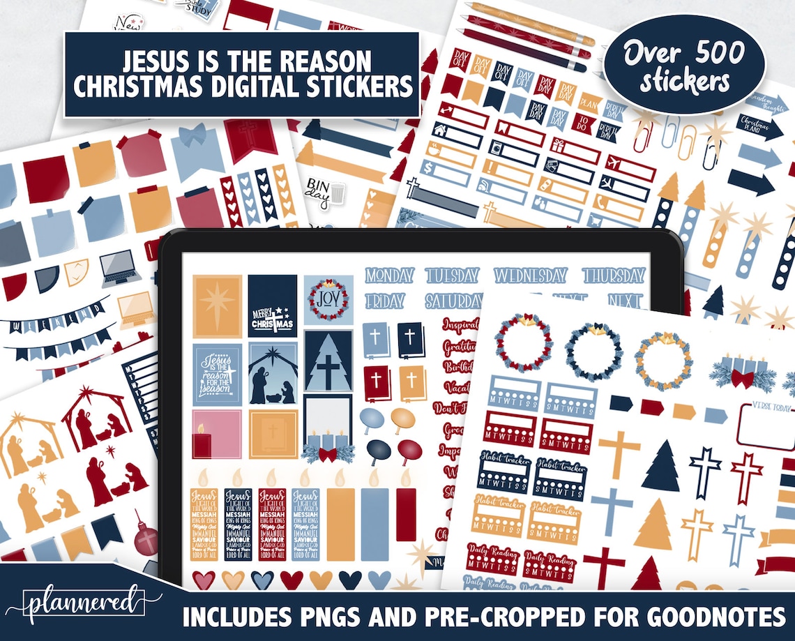 Jesus is the Reason for the Season Digital Stickers, 500+ Christmas ...