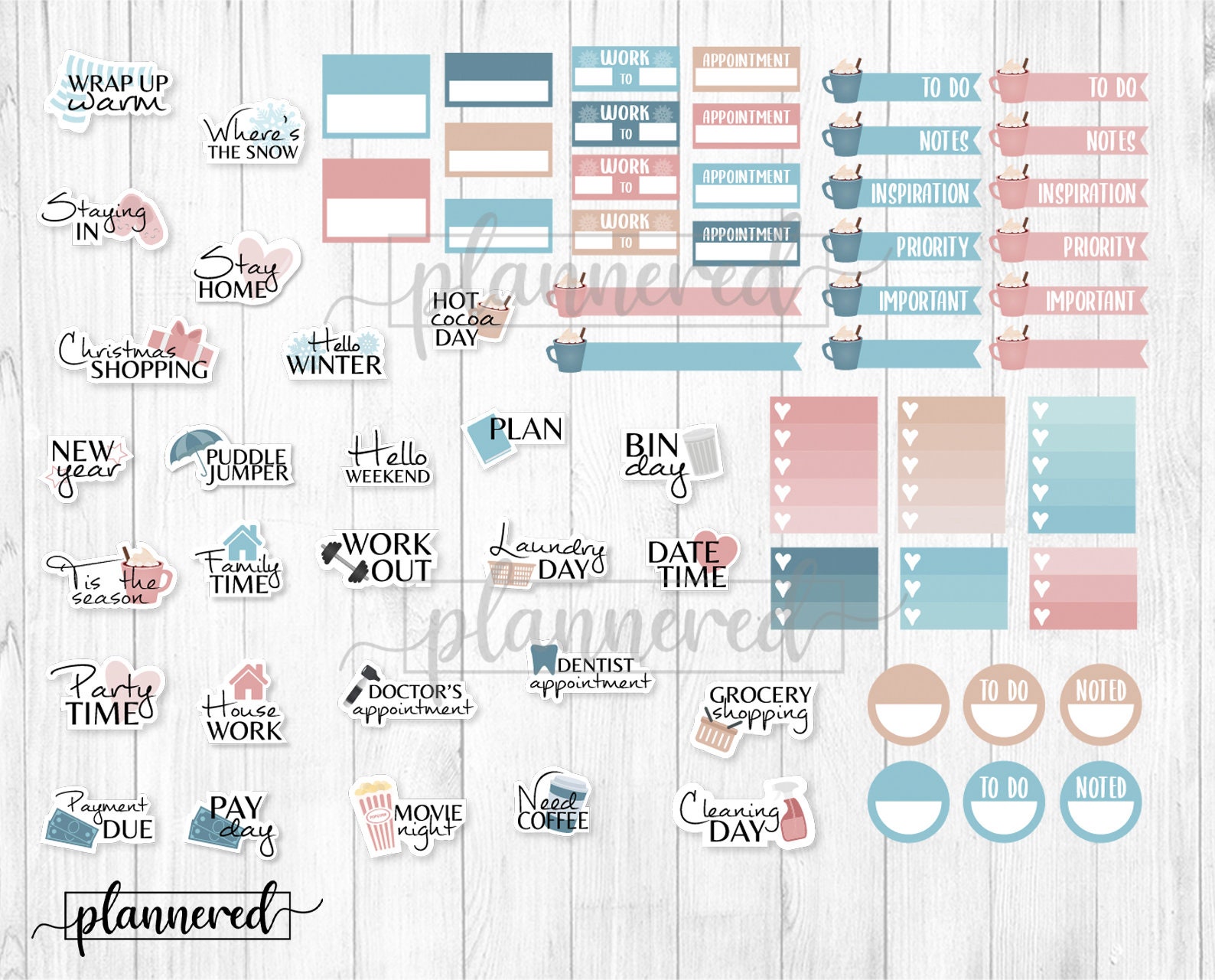 Cosy Winter Digital Stickers Winter time Digital Goodnotes | Etsy