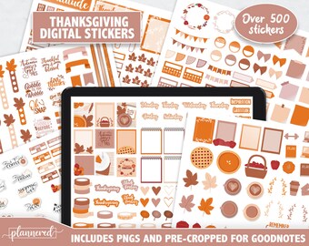 Thanksgiving Sticker Set Goodnotes Stickers Digital - Etsy