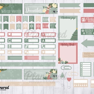 December Digital Stickers, 500+ Digital December Sticker Set ...