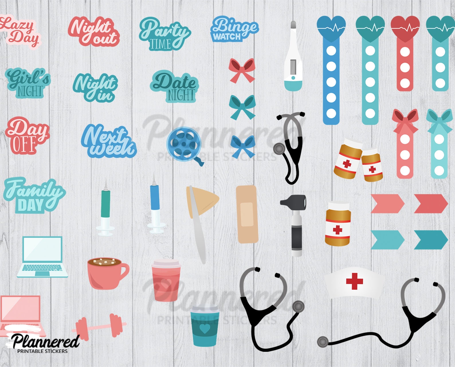 Nurse Digital Stickers Digital Goodnotes Stickers 520 - Etsy