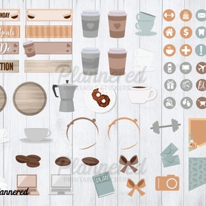 Coffee Digital Stickers, 500+ Coffee Lover Digital Sticker Set ...