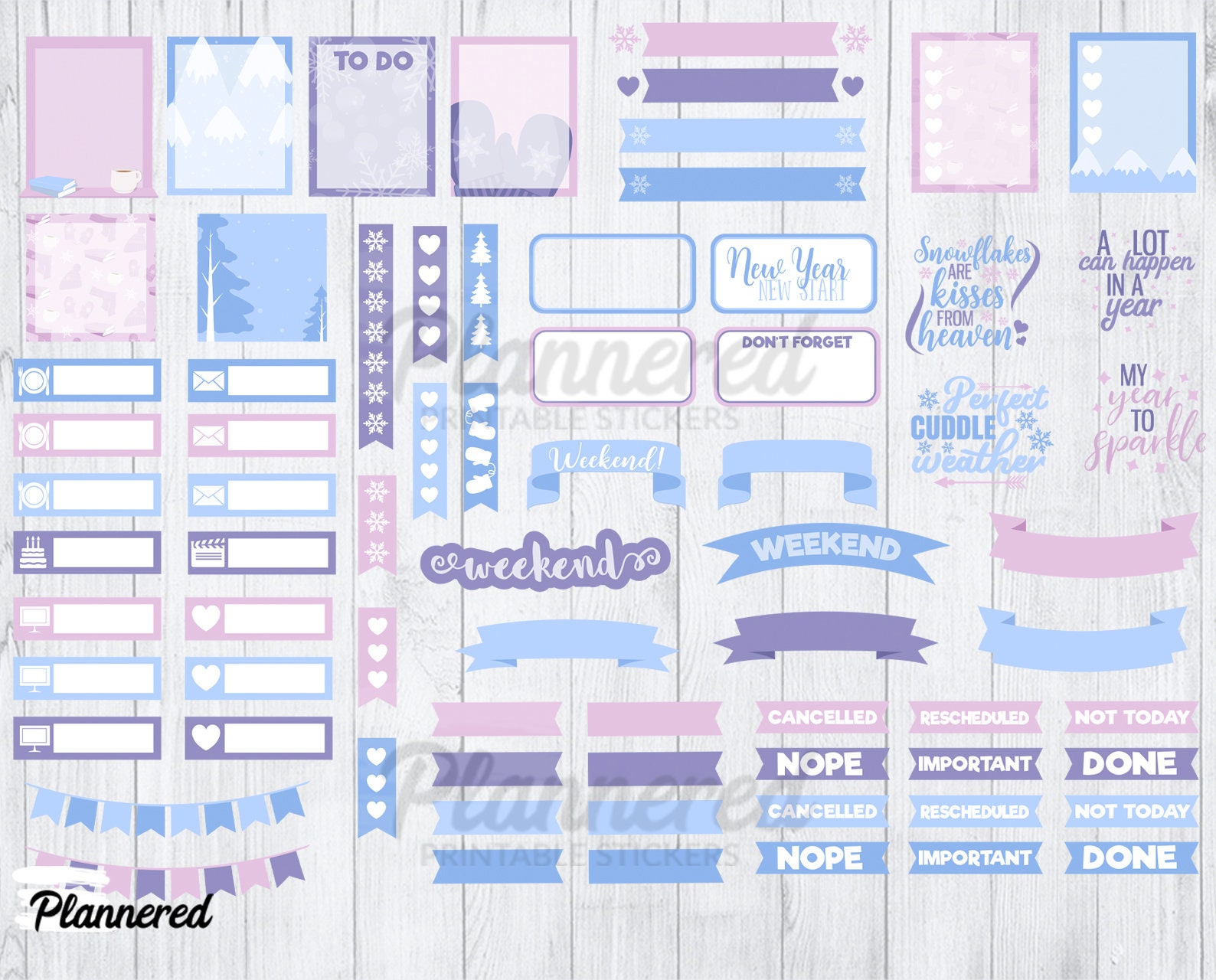 January Digital Stickers 500 Digital January Sticker Set - Etsy