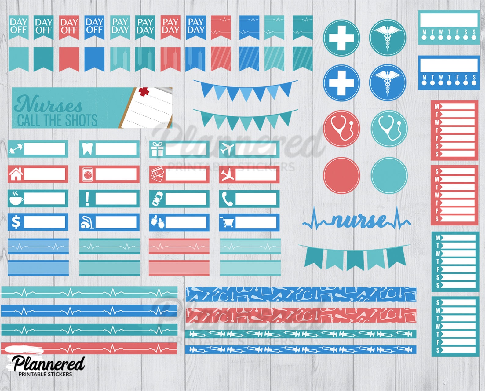 Nurse Digital Stickers, Digital Goodnotes Stickers, 520+ Digital ...