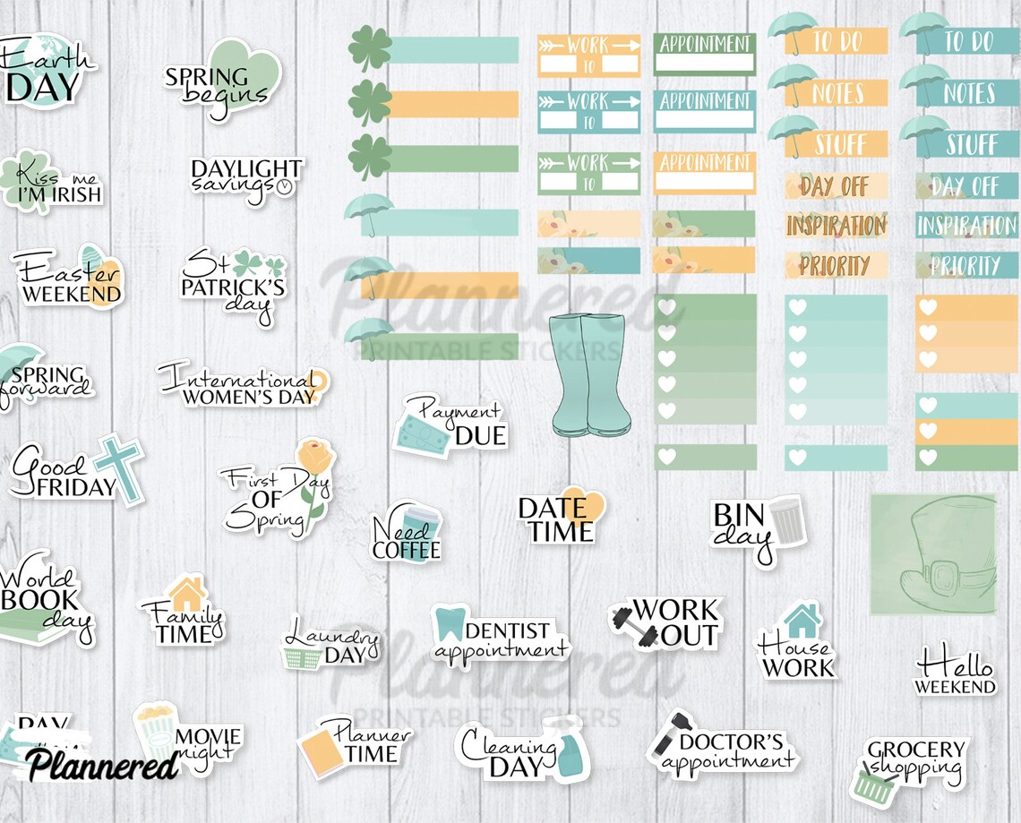 March Digital Stickers 500 March Digital Sticker Set | Etsy