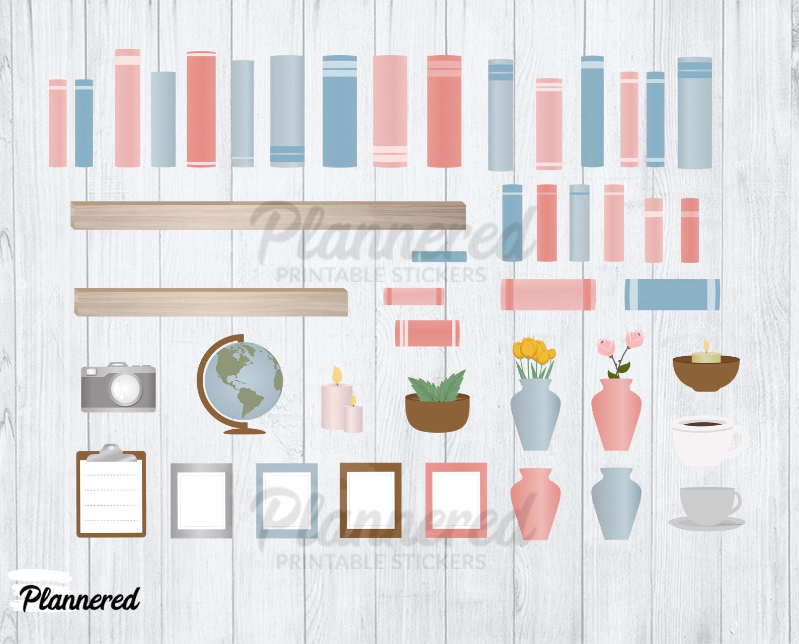 Reading Digital Stickers 500 Digital Book Shelf Sticker Set | Etsy