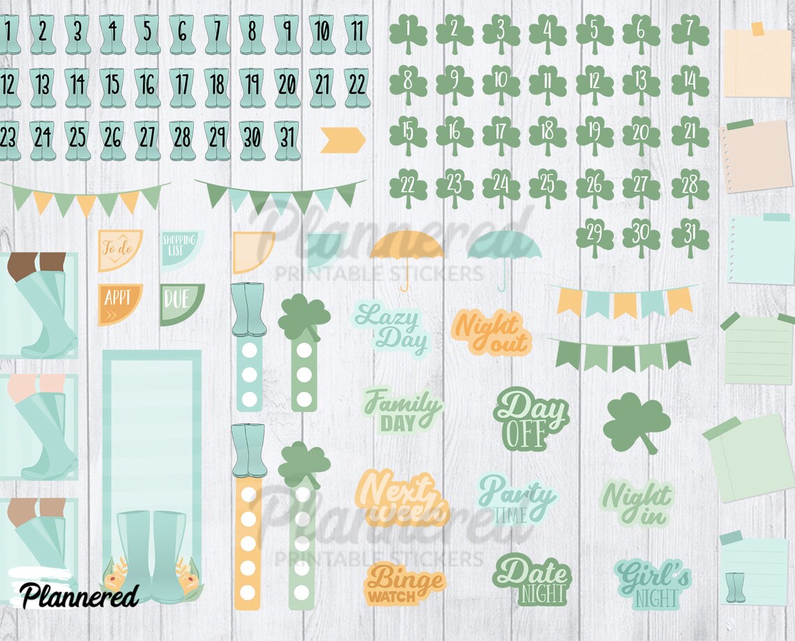 March Digital Stickers 500 March Digital Sticker Set | Etsy