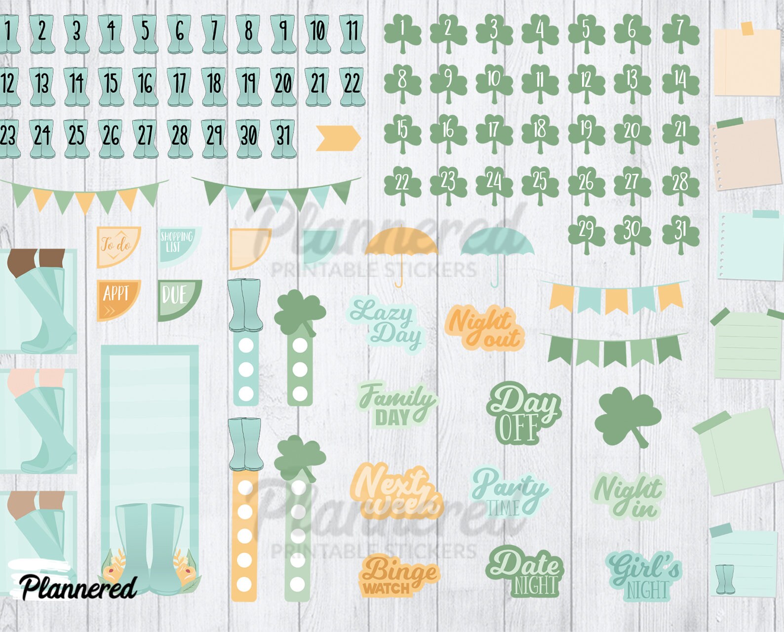 March Digital Stickers 500 March Digital Sticker Set - Etsy