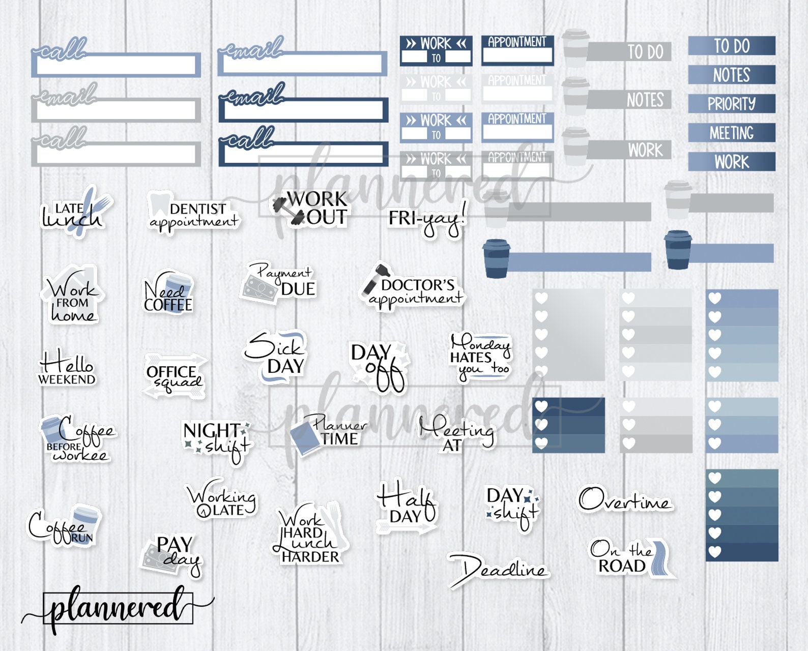 Work Digital Stickers 500 office working digital sticker | Etsy