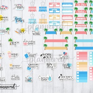 Beach Days Digital Stickers, 600+ Summer Digital Sticker Set ...