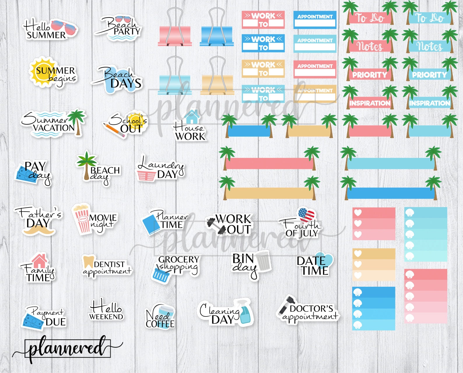 Beach Days Digital Stickers 600 Summer Digital Sticker Set | Etsy