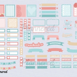 February Digital Stickers, 500+ Digital February Sticker Set ...